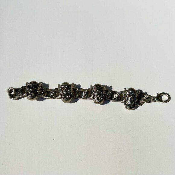 Unbranded | Jewelry | Vintage Goth Punk Stainless Steel Silver Demon ...